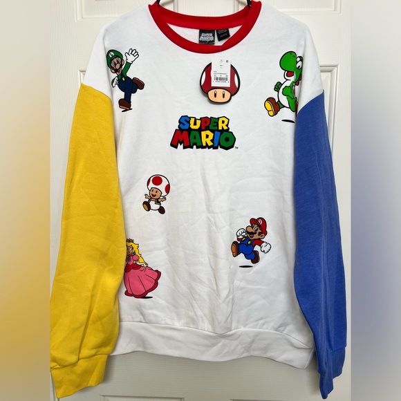 Nintendo | Sweaters | Super Mario Official Crewneck Sweater | Poshmark